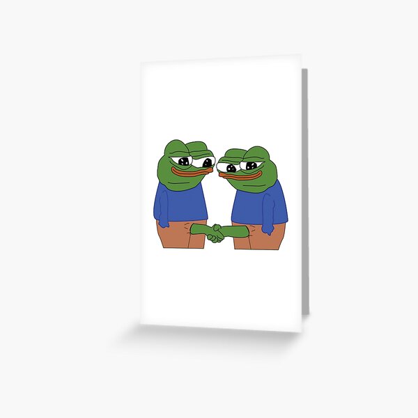 "Pepe the Frog - The Apu Handshake - meme" Greeting Card for Sale by ...