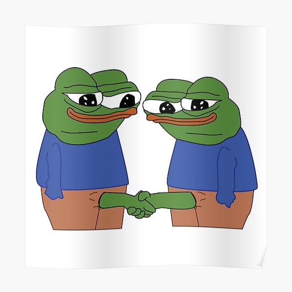 "Pepe the Frog - The Apu Handshake - meme" Poster for Sale by ...