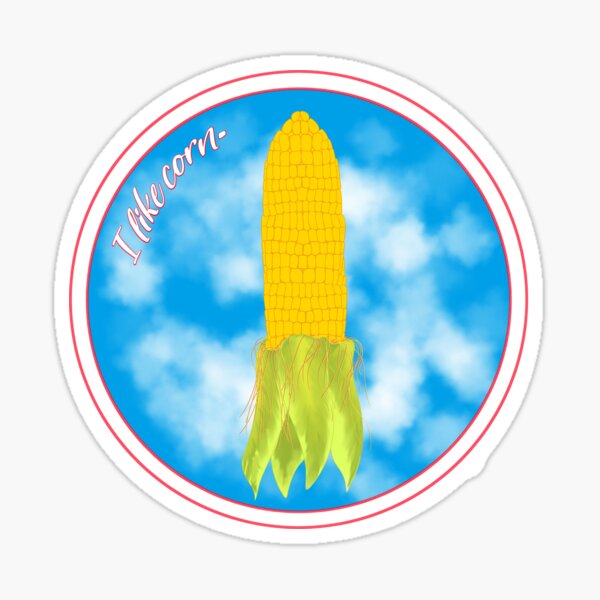 "Copy of 5 I like corn " Sticker for Sale by Pontom46 | Redbubble