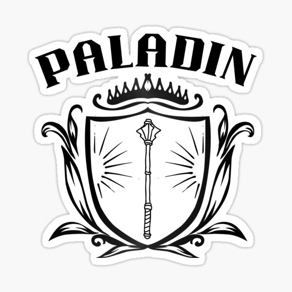 "Paladin Dungeons and Dragons Roleplaying - Gamer" Sticker for Sale by ...