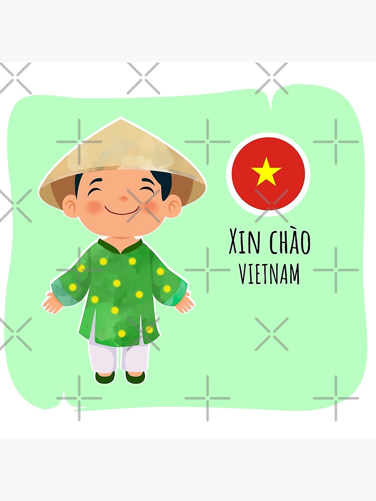 "Xin Chao (Vietnam)" Poster for Sale by Airen Stamp | Redbubble