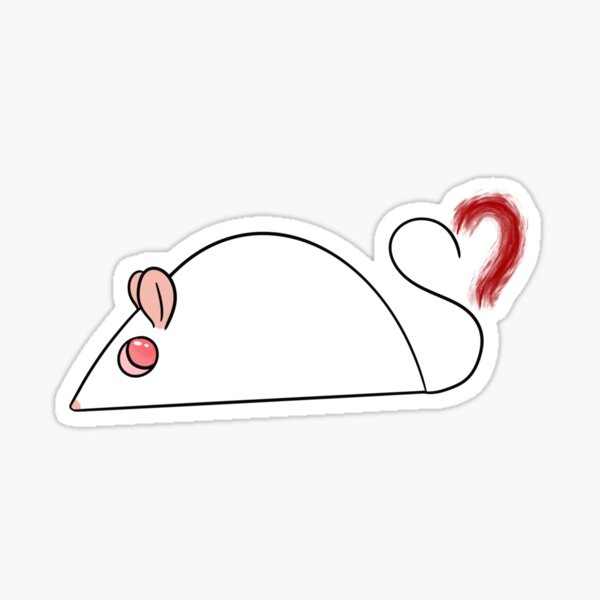 "Albino Heart Rat" Sticker for Sale by PurgatoryHoundz | Redbubble