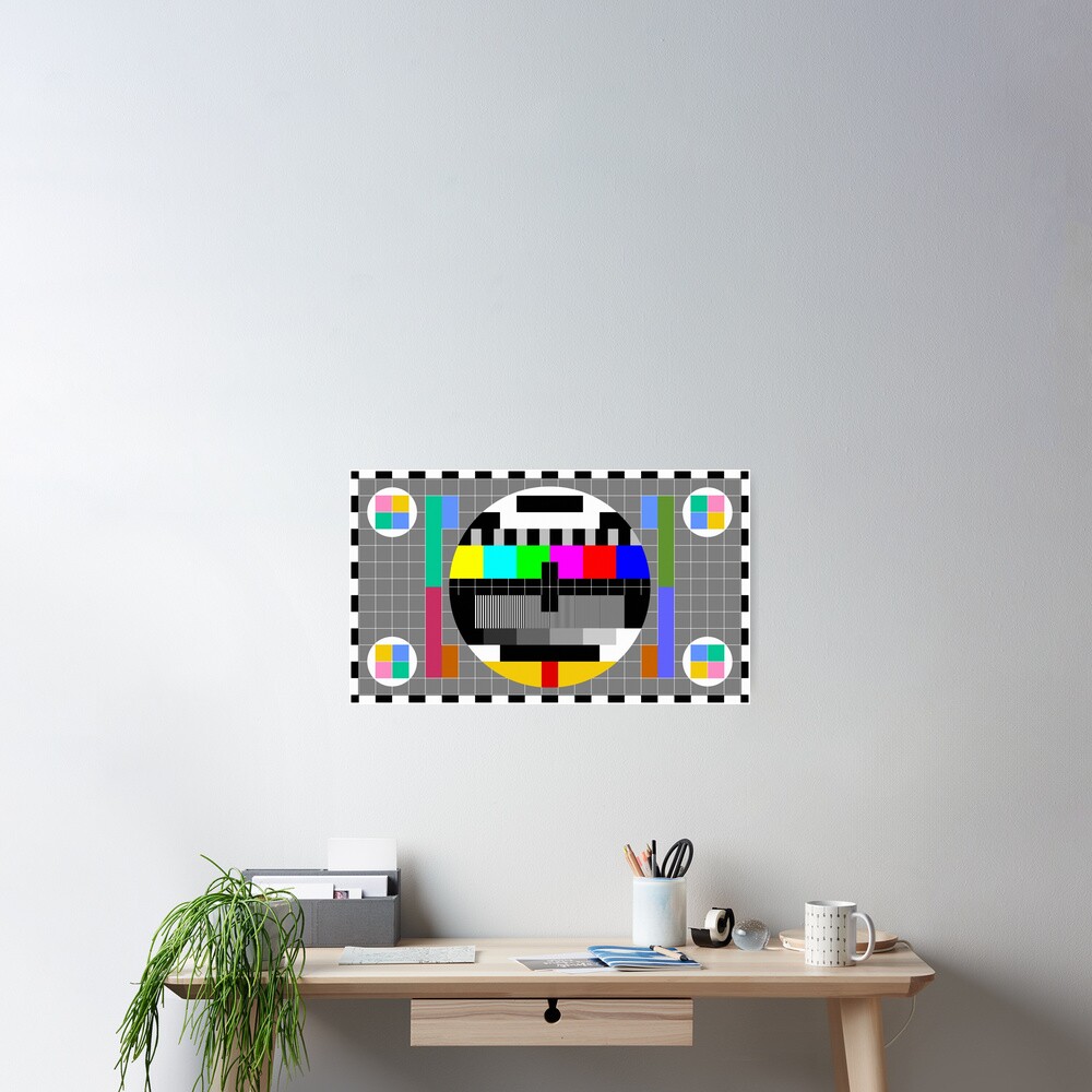 "Calibration Test Card, TV monitor film, video geek" Poster for Sale by ...
