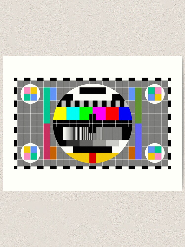 "Calibration Test Card, TV monitor film, video geek" Art Print by ...