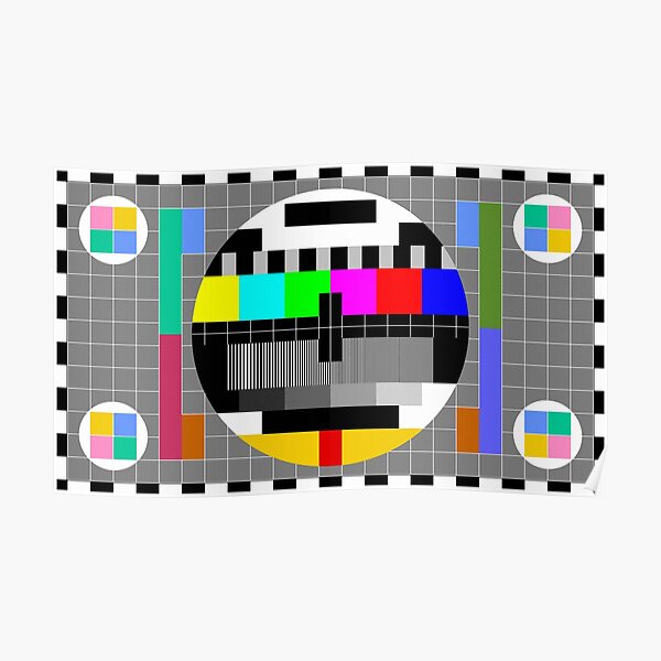 "Calibration Test Card, TV monitor film, video geek" Poster for Sale by ...