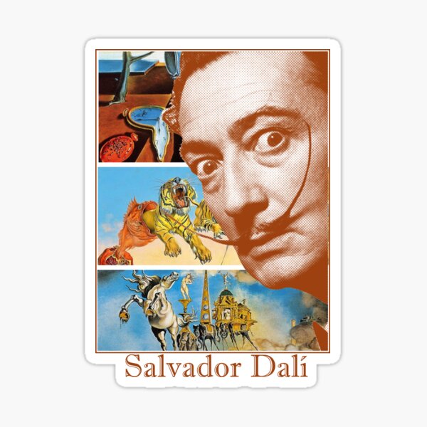 "dali surrealism pop art" Sticker for Sale by EdgarStudio | Redbubble