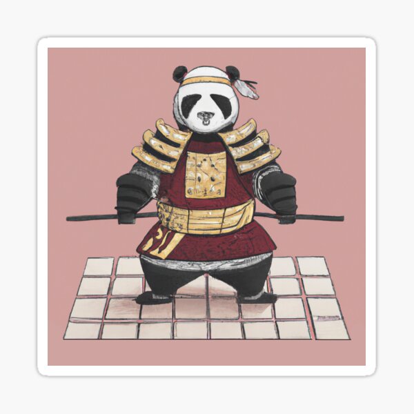 "Samurai panda practicing his kungfu" Sticker for Sale by Inalternativ ...