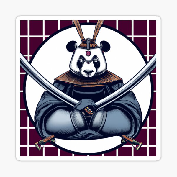 "Samurai panda logo" Sticker for Sale by Inalternativ | Redbubble