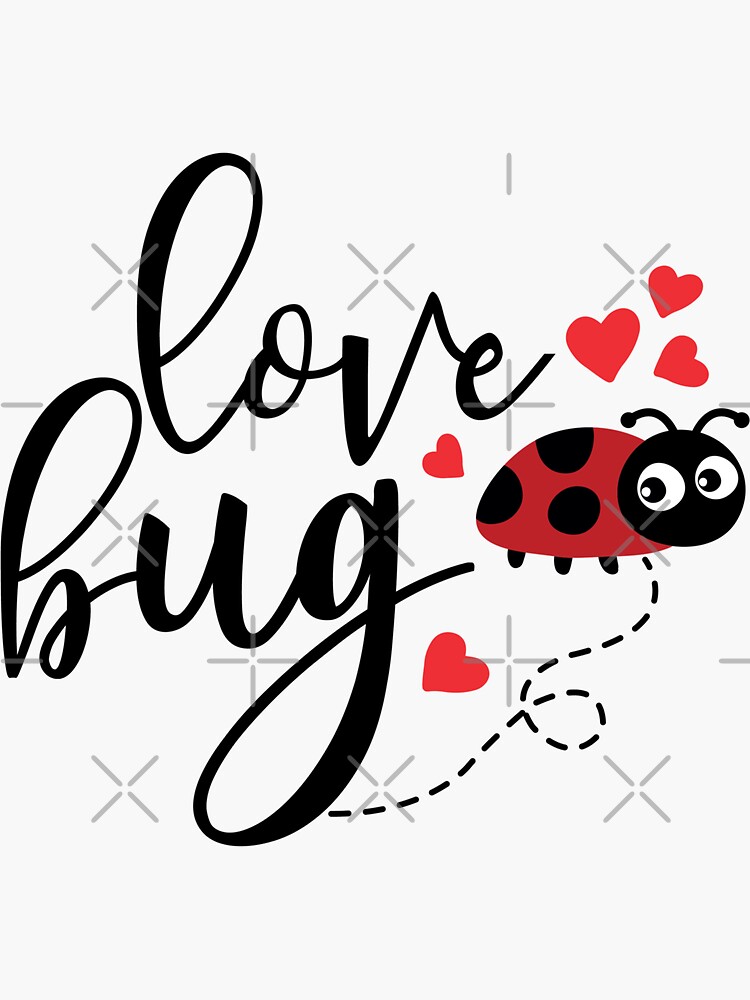 "Love Bug Ladybug" Sticker for Sale by Loredan | Redbubble