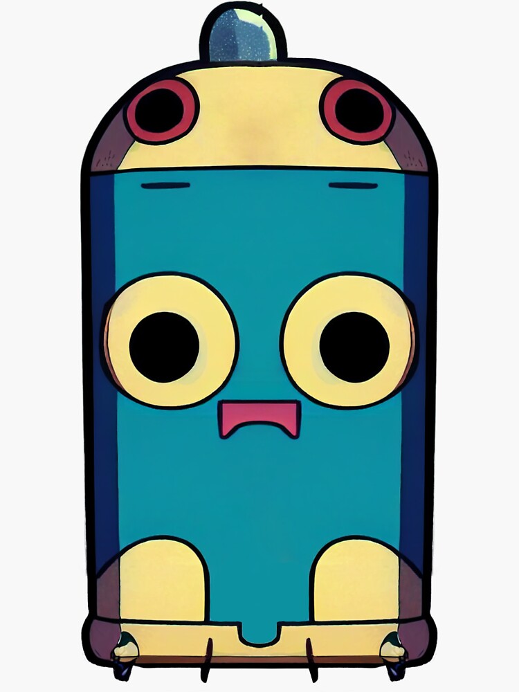 "Scared Battery Robot due to planned obsolescence" Sticker for Sale by ...