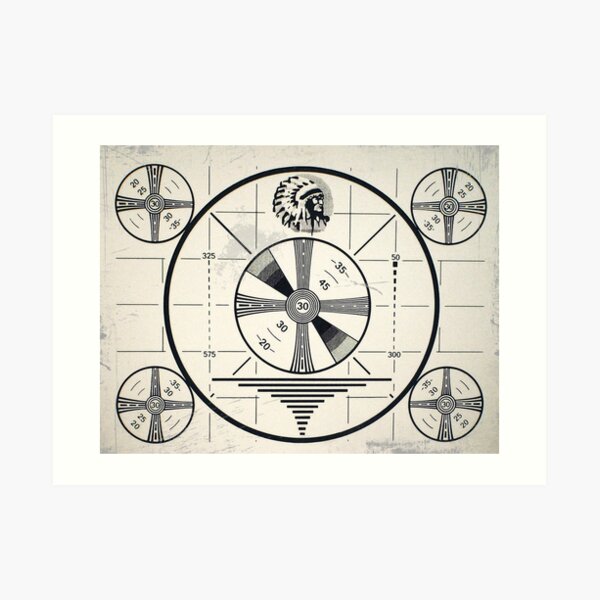 "Retro TV Monoscope Test Pattern" Art Print for Sale by Glimmersmith ...