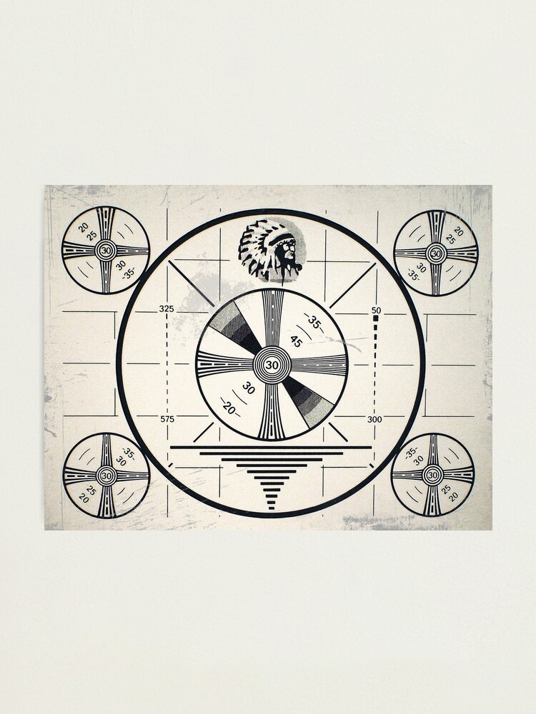 "Retro TV Monoscope Test Pattern" Photographic Print for Sale by ...