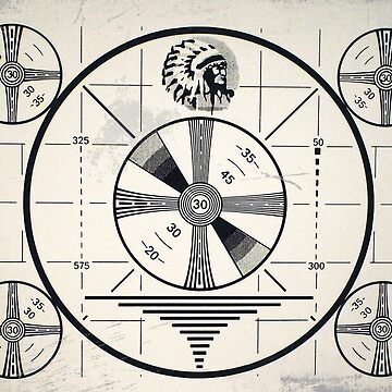 "Retro TV Monoscope Test Pattern" Sticker for Sale by Glimmersmith ...