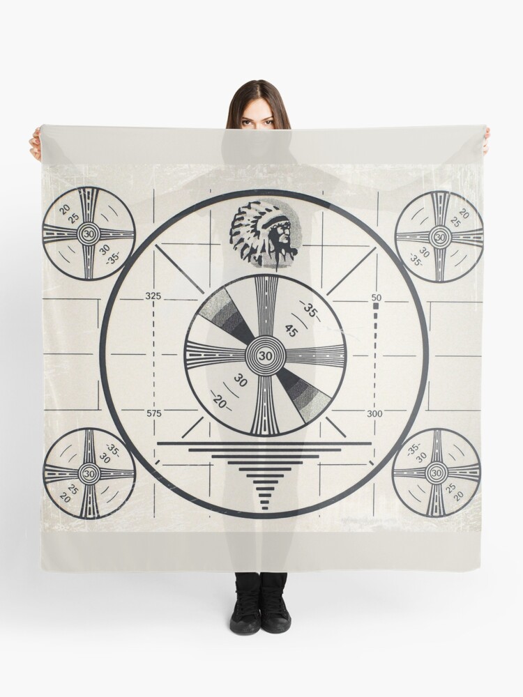 "Retro TV Monoscope Test Pattern" Scarf for Sale by Glimmersmith ...