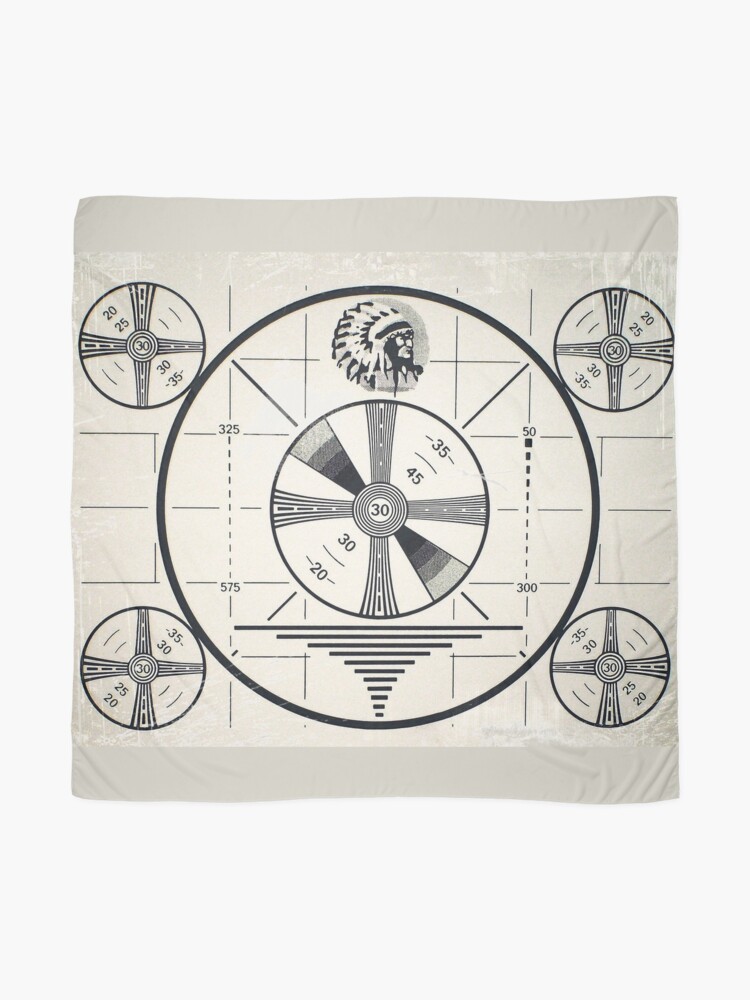 "Retro TV Monoscope Test Pattern" Scarf for Sale by Glimmersmith ...
