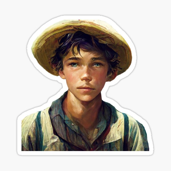 "Huckleberry Finn" Sticker for Sale by Brontox | Redbubble