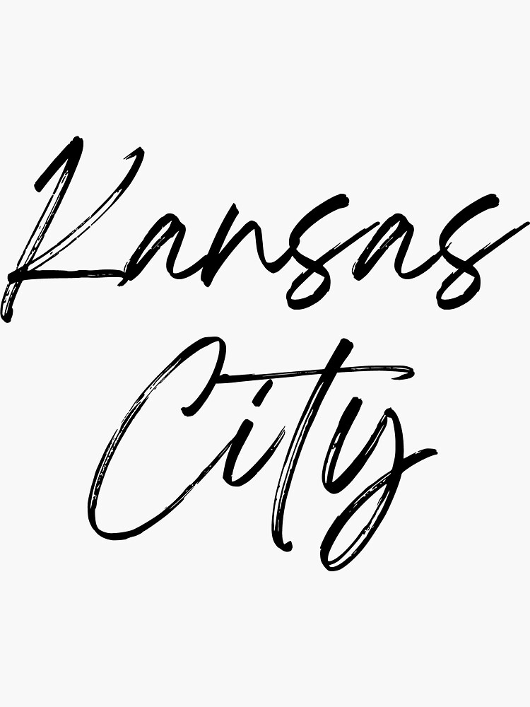 "Kansas City script" Sticker for Sale by abbeygrone | Redbubble