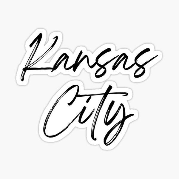 "Kansas City script" Sticker for Sale by abbeygrone | Redbubble