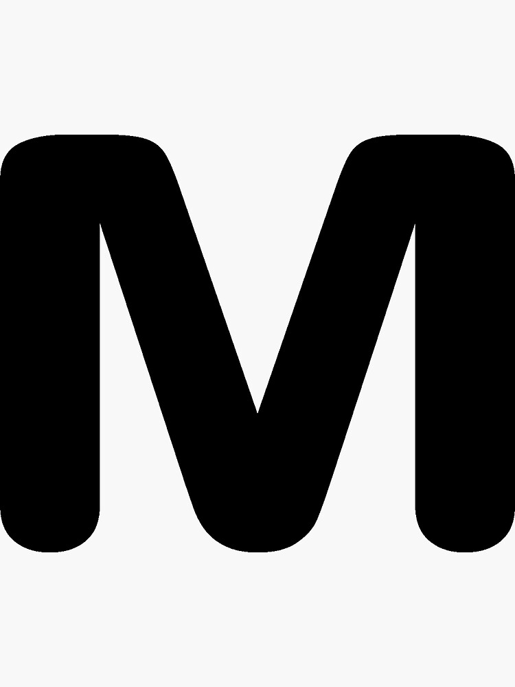 "Letter M Capital Alphabet Funny Halloween Costumes" Sticker for Sale ...