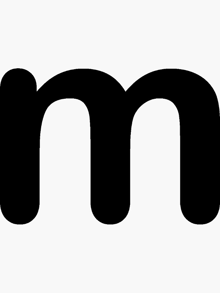 "Letter M Capital Alphabet Funny Halloween Costumes" Sticker for Sale ...