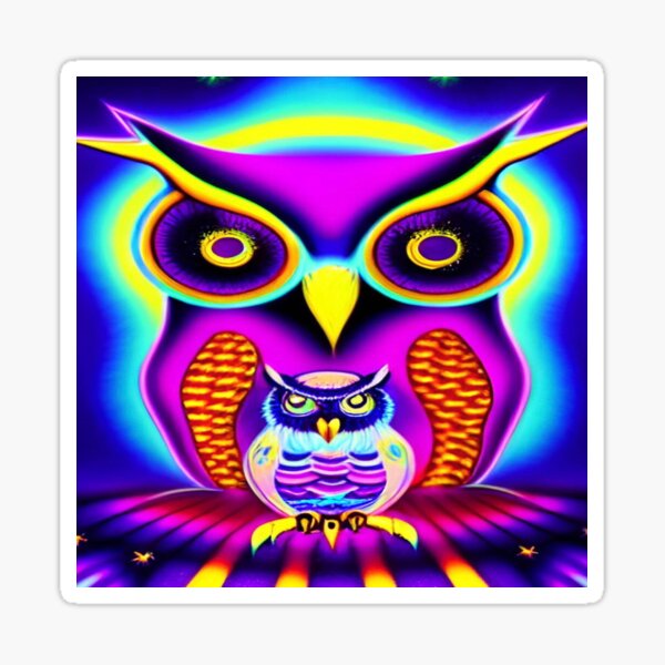 "Wise Owl" Sticker for Sale by TheJungleWorld | Redbubble