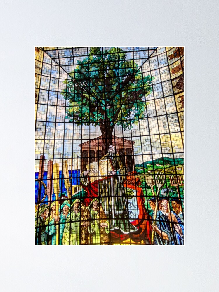 "Gernika tree stained glass window" Poster for Sale by jdlpgl | Redbubble