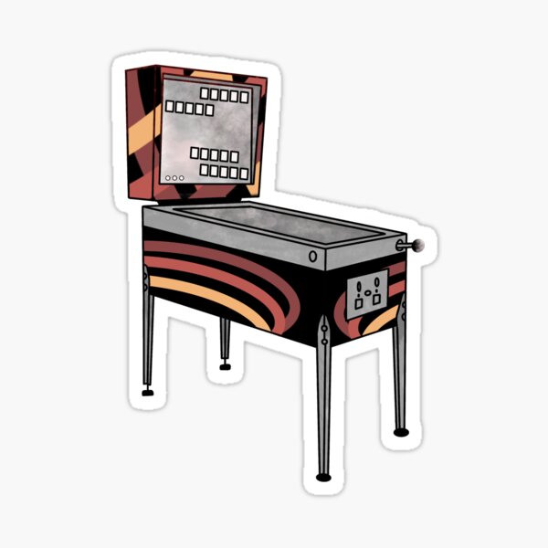 "Pinball Machine Sticker" Sticker for Sale by ashpinball | Redbubble
