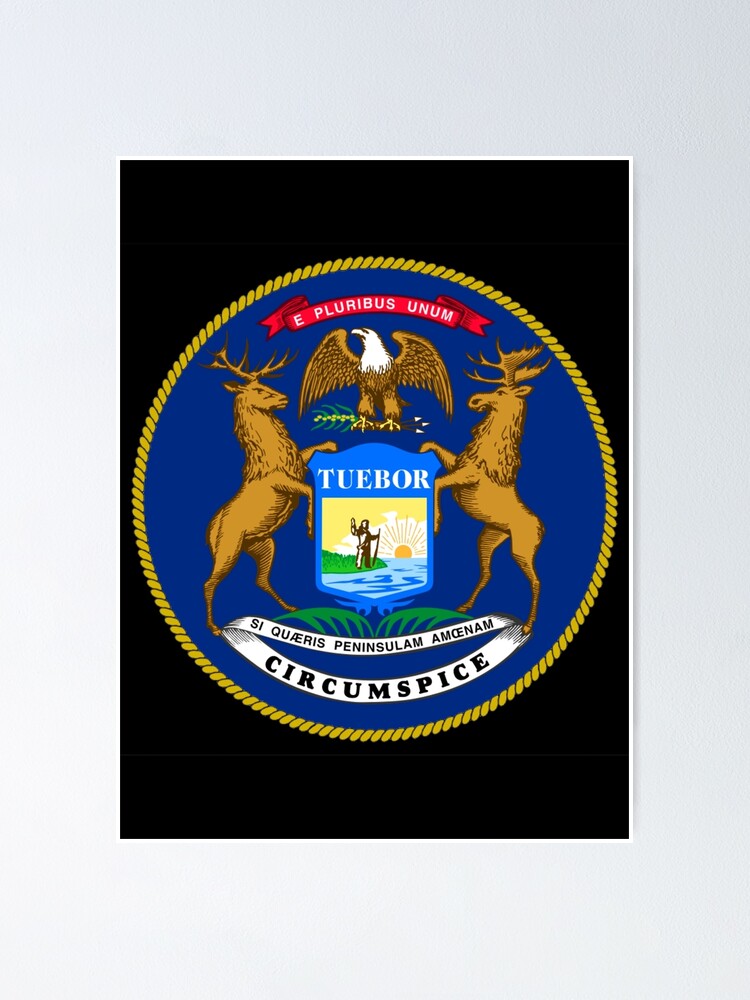 "Michigan Coat of Arms" Poster for Sale by Aleksander37 | Redbubble
