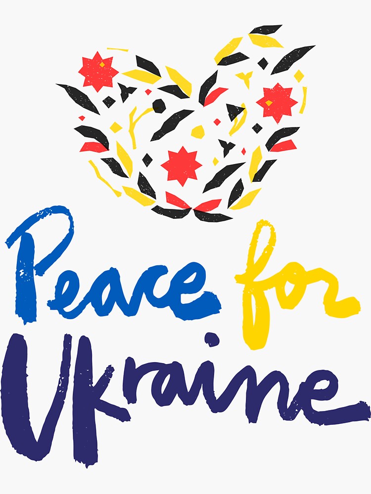" peace for ukraine " Sticker for Sale by ChachiArts | Redbubble