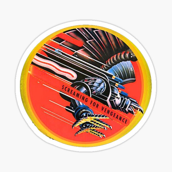 "screaming for vengeance" Sticker for Sale by ViselFuzail | Redbubble