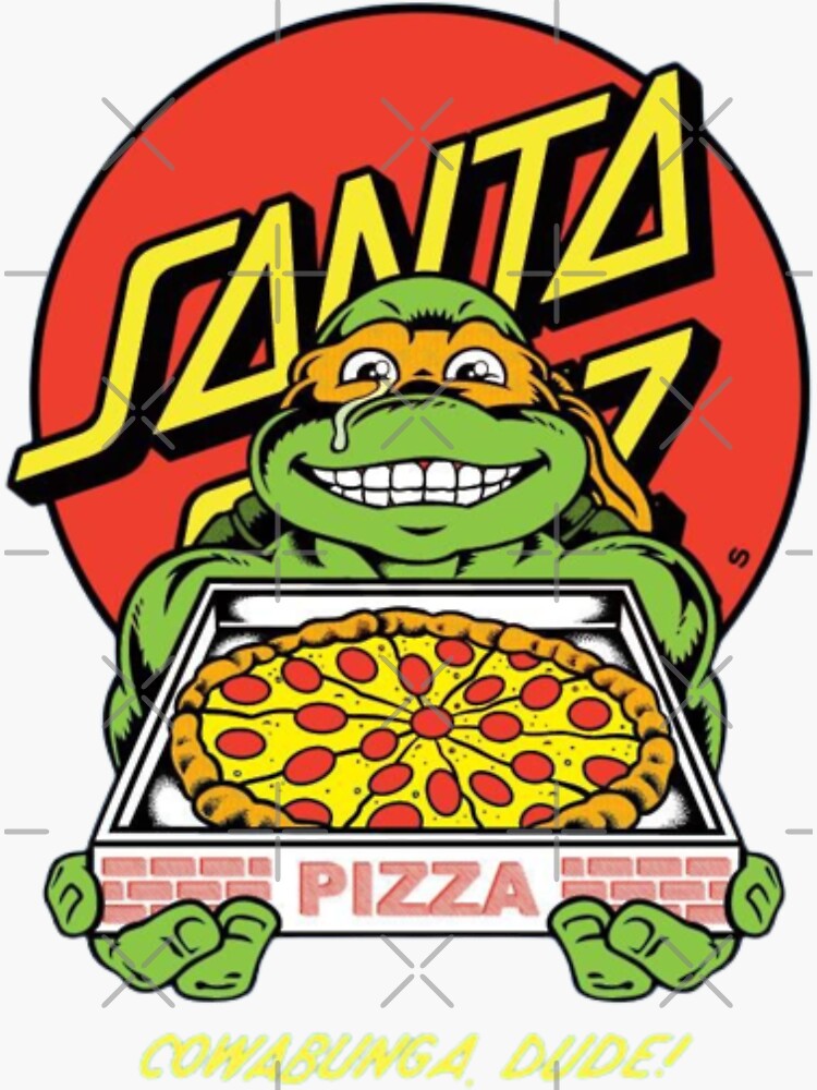 "Pizza & mutant ninja Sticker" Sticker by Shopzia | Redbubble