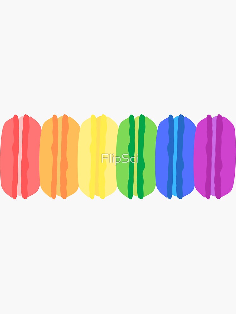 "Macarons." Sticker for Sale by FlipSci | Redbubble