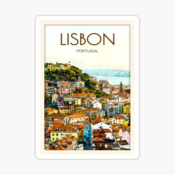 "Lisbon Travel Art" Sticker for Sale by nifroart2022 | Redbubble
