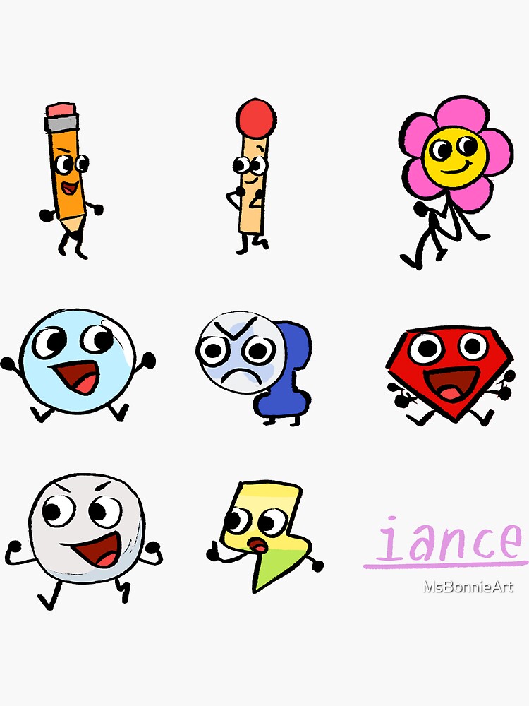"BFB iance Pack" Sticker for Sale by MsBonnie | Redbubble