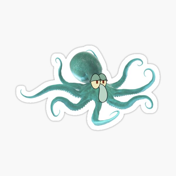 "Realistic Squidward" Sticker for Sale by PoeTatoes | Redbubble