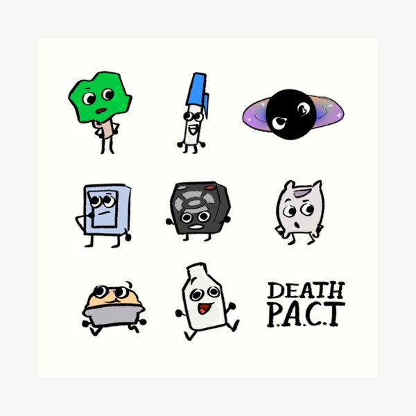 "BFB DEATH PACT Pack" Art Print for Sale by MsBonnie | Redbubble
