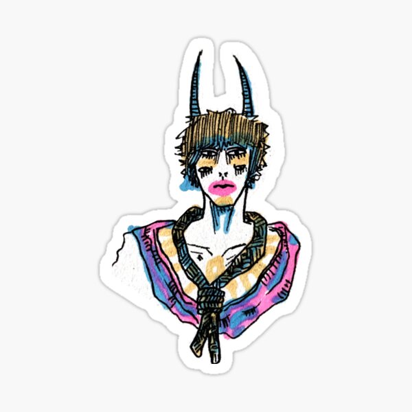 "rainbow noose makeup devil guy" Sticker for Sale by OljeMoit | Redbubble