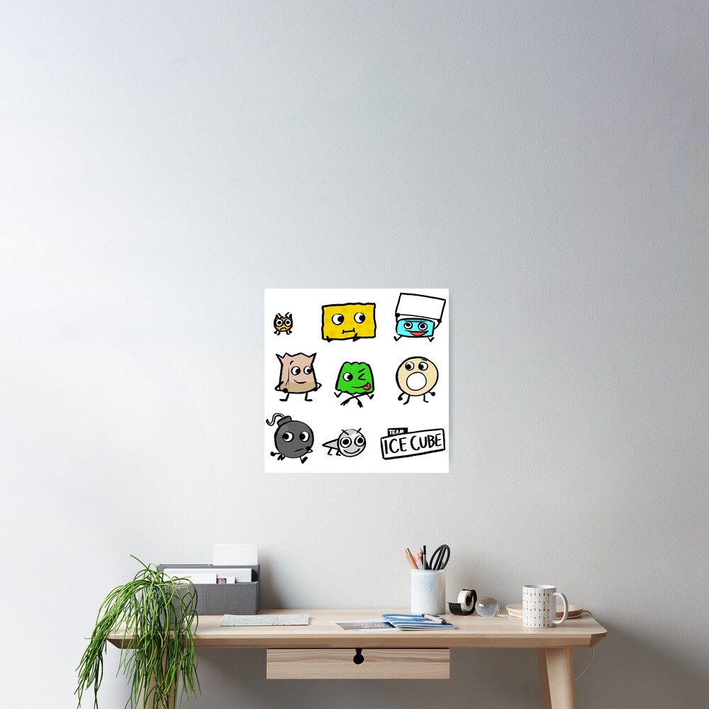 "BFB TEAM ICE CUBE Pack" Poster for Sale by MsBonnie | Redbubble
