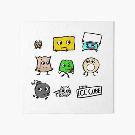 "BFB TEAM ICE CUBE Pack" Art Board Print for Sale by MsBonnie | Redbubble