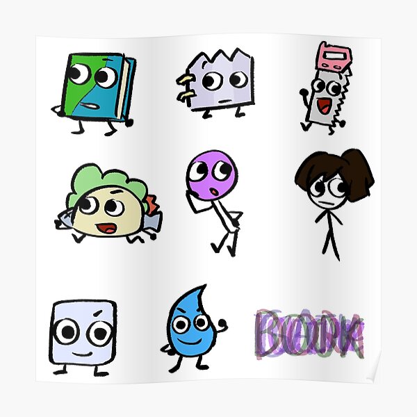 "BFB BLEH GABOP Pack" Poster for Sale by MsBonnie | Redbubble