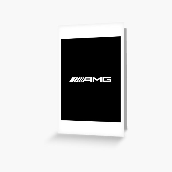 "white amg logo" Greeting Card for Sale by Heacockelse | Redbubble
