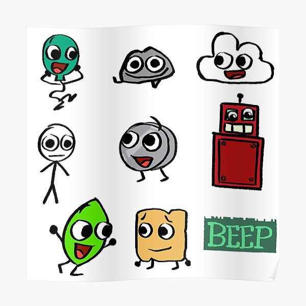 "BFB BEEP Pack" Poster for Sale by MsBonnie | Redbubble