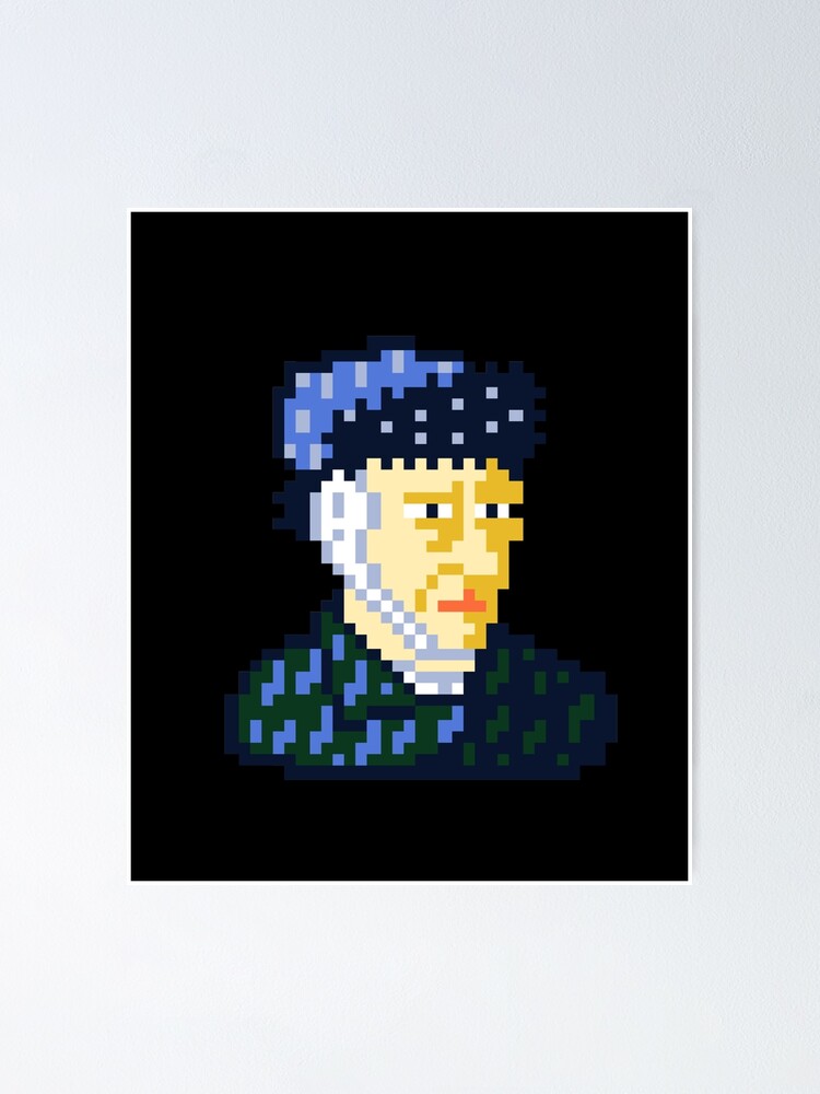 "Vincent van Gogh - Pixel Art Gift for Fan" Poster for Sale by ...