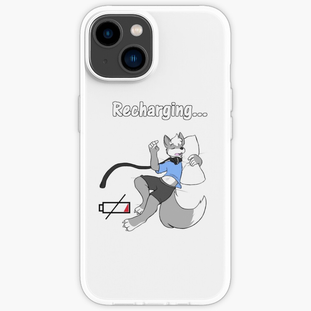 "Sleepy Furry Wolf Snoozing and Recharging" iPhone Case for Sale by ...