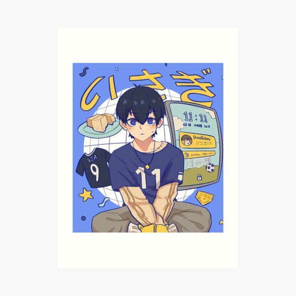 "blue lock - isagi" Art Print for Sale by melaniakxle | Redbubble