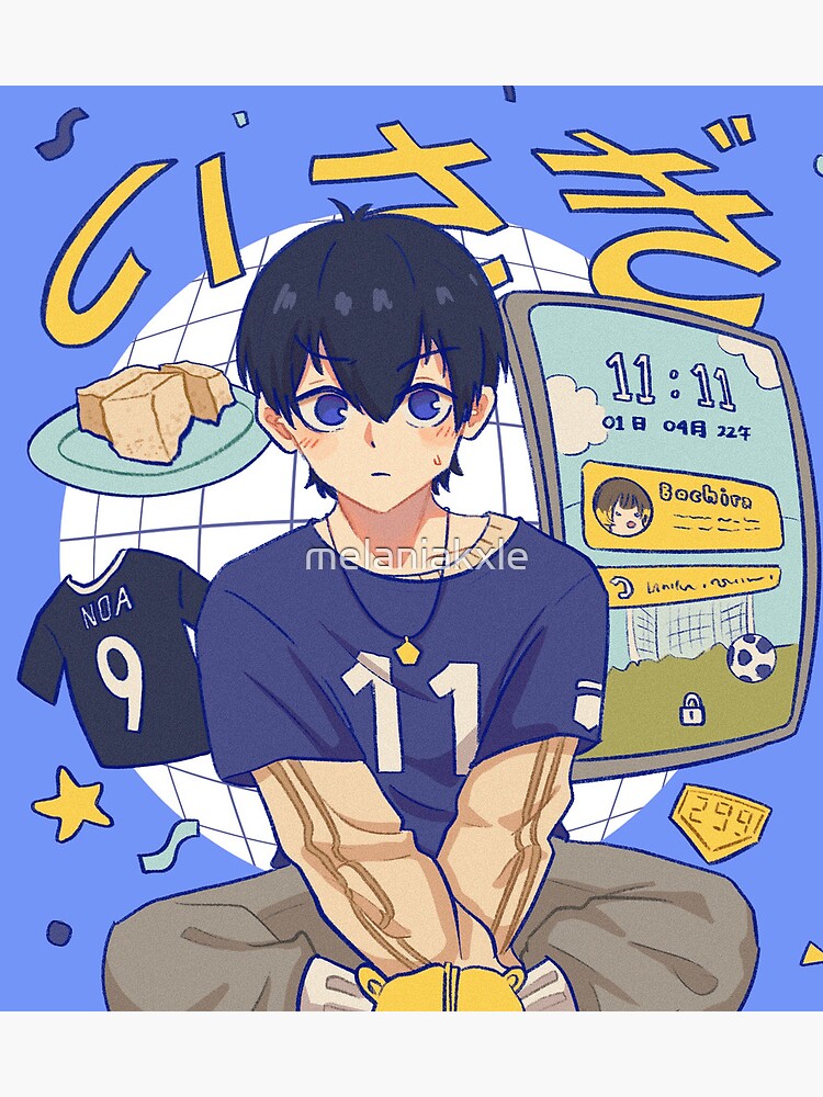 "blue lock - isagi" Art Print for Sale by melaniakxle | Redbubble