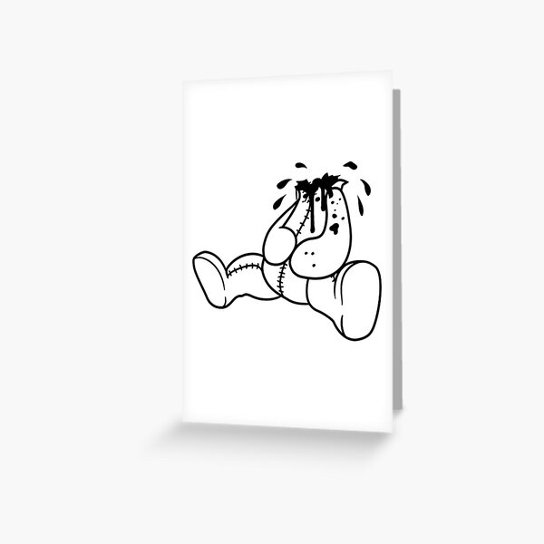 "dripping splatter blood disgusting head torn behea" Greeting Card for ...