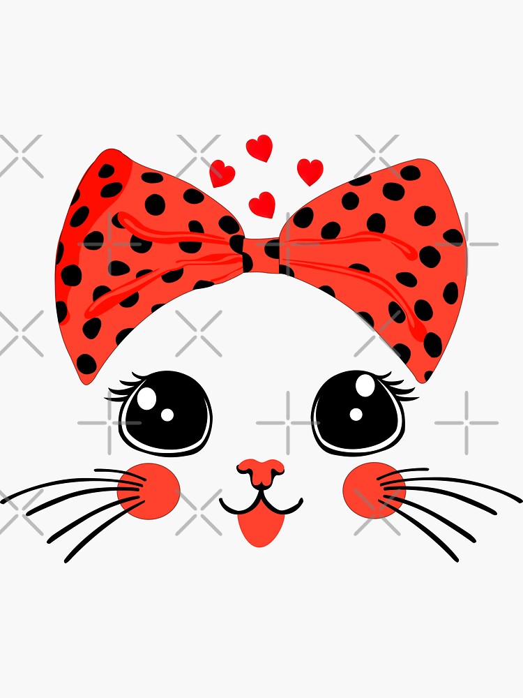 "Design Mimi cat / Illustration cat / Manga cat" Sticker for Sale by ...