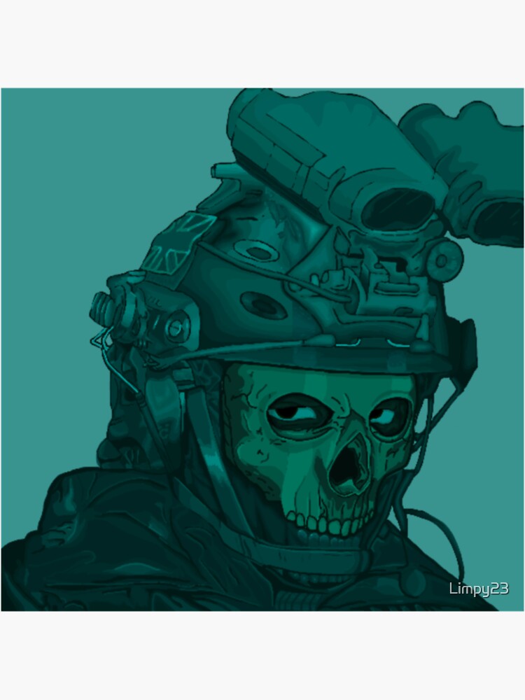 "Ghost MW COD" Sticker for Sale by Limpy23 | Redbubble