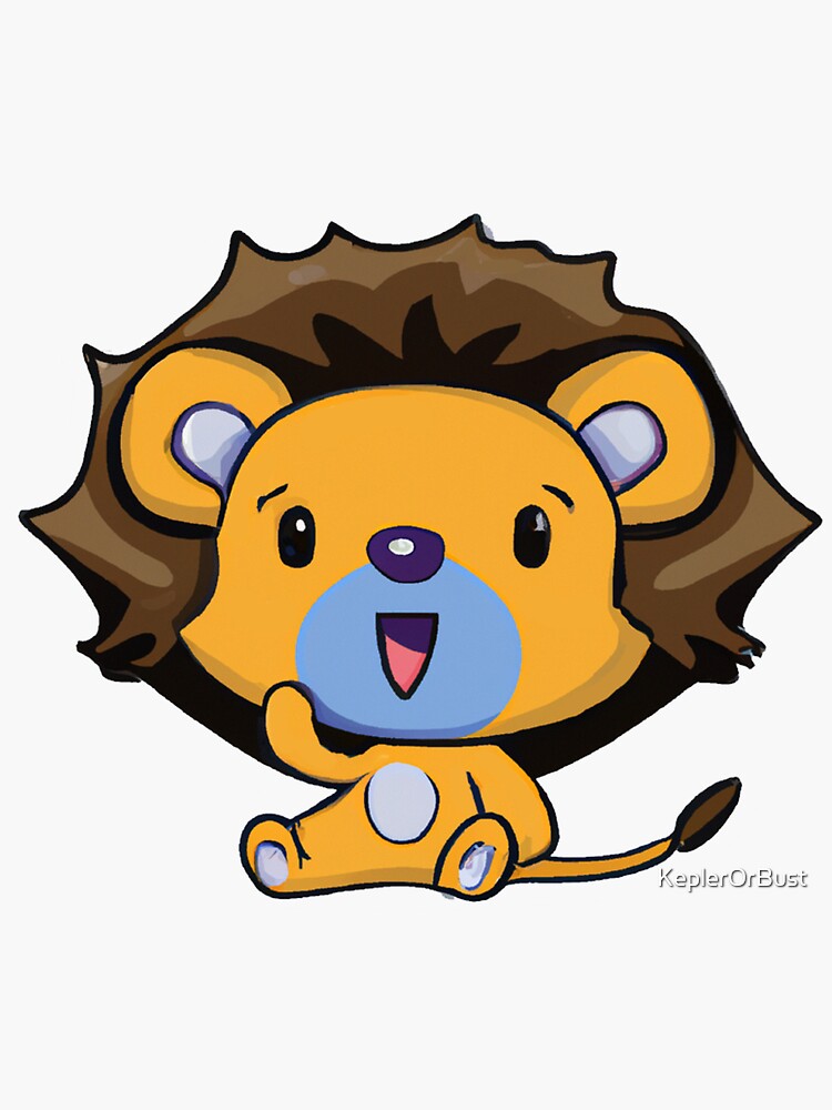 "Lucas the Lion" Sticker for Sale by KeplerOrBust | Redbubble